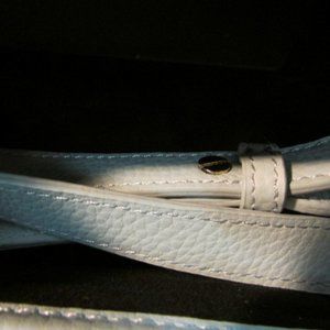 Mezzi | Bags | Mezzi Baby Blue Suede And Pebble Leather Clutch | Poshmark